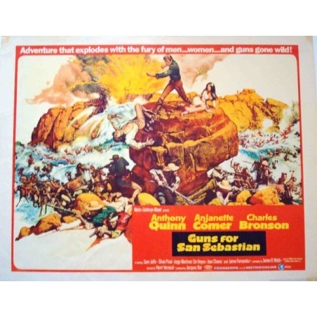 La bataille de San sebastian (Guns For San Sebastian) half sheet movie ...