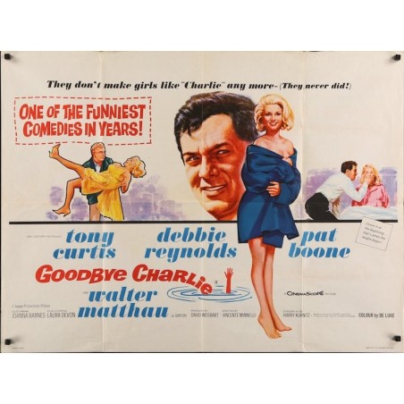 Goodbye Charlie British Quad movie poster - illustraction Gallery
