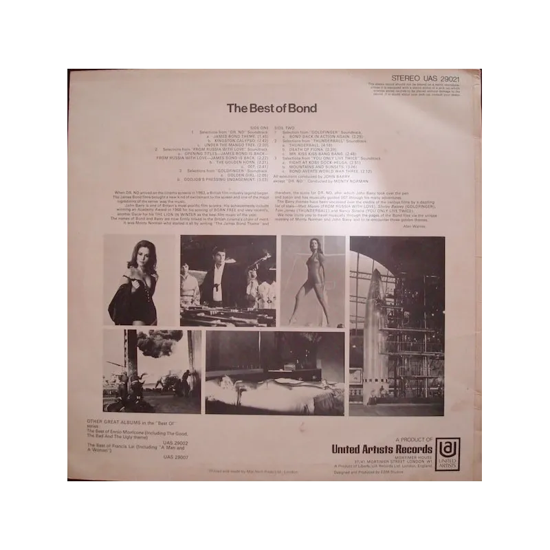 The Best Of Bond OST LP - Illustraction Gallery