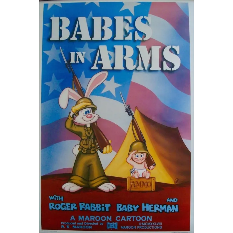 Who Framed Roger Rabbit Maroon Cartoon set of 4 movie posters ...