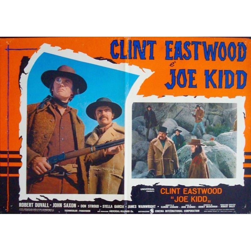 Joe Kidd Italian Fotobusta movie poster set - illustraction Gallery