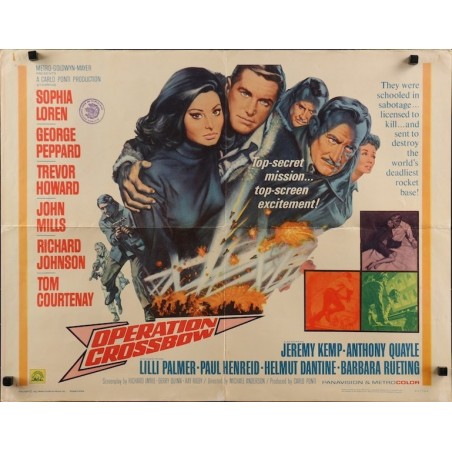 Operation Crossbow half sheet movie poster - illustraction Gallery