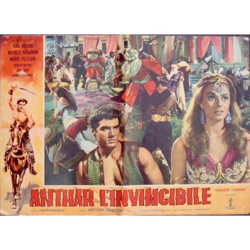 Anthar The Invincible Italian otobusta movie poster set - illustraction ...