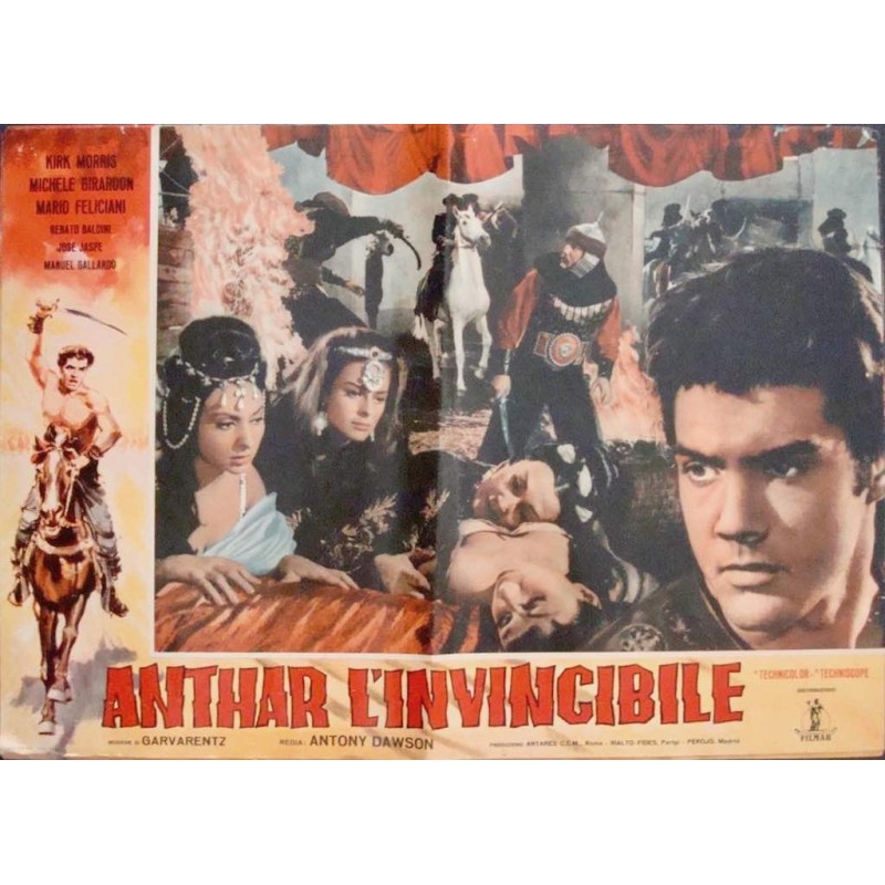 Anthar The Invincible Italian otobusta movie poster set - illustraction ...