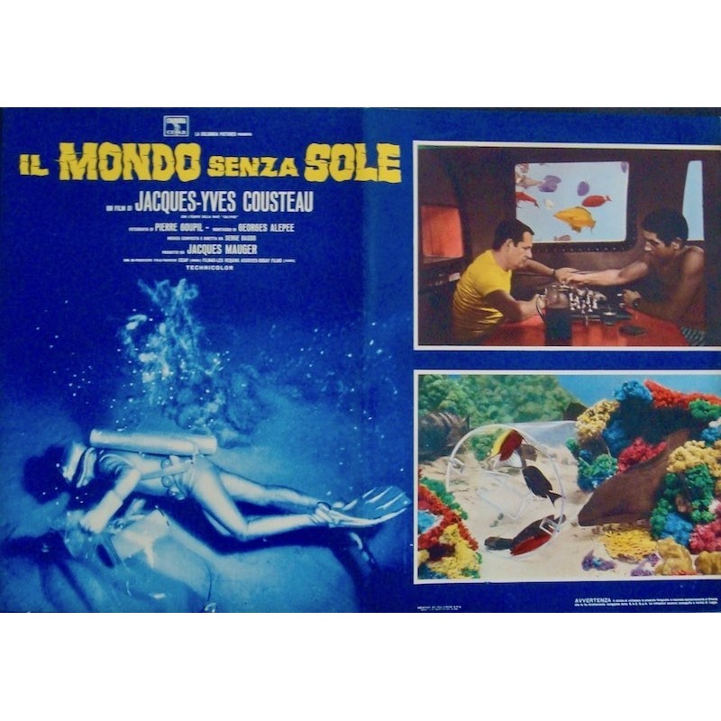 Le monde du silence (World Without Sun) Italian fotobusta movie poster ...