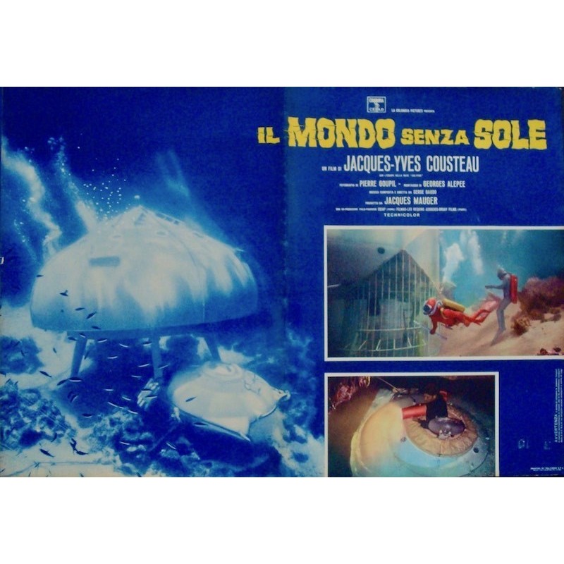 Le monde du silence (World Without Sun) Italian fotobusta movie poster ...