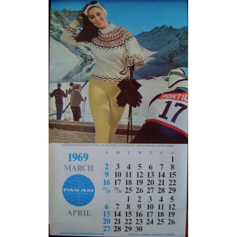 Pan American Airways Cargo vintage 1969 calendar - illustraction Gallery