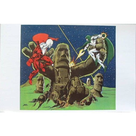 Deadman and Spectre print by Neal Adams - illustraction Gallery