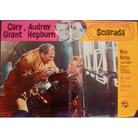 Charade Italian fotobusta movie poster - illustraction Gallery