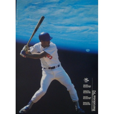 Barcelona 1992 Olympics Baseball poster - illustraction Gallery