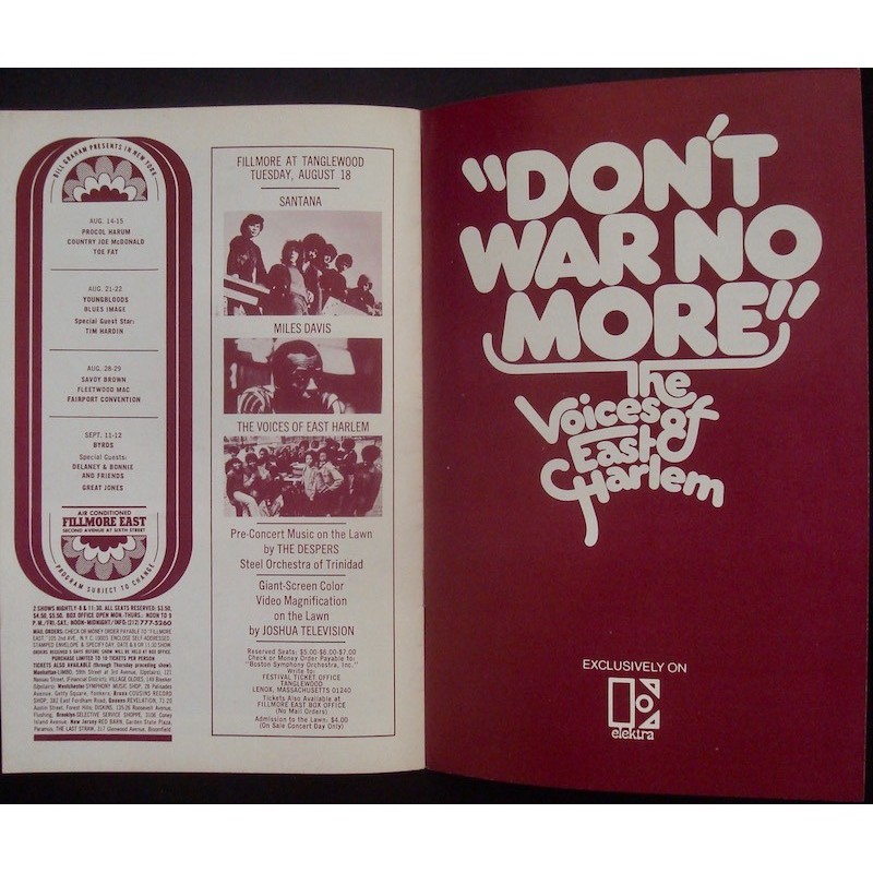 Rod Stewart And The Faces 1970 Fillmore East concert program ...