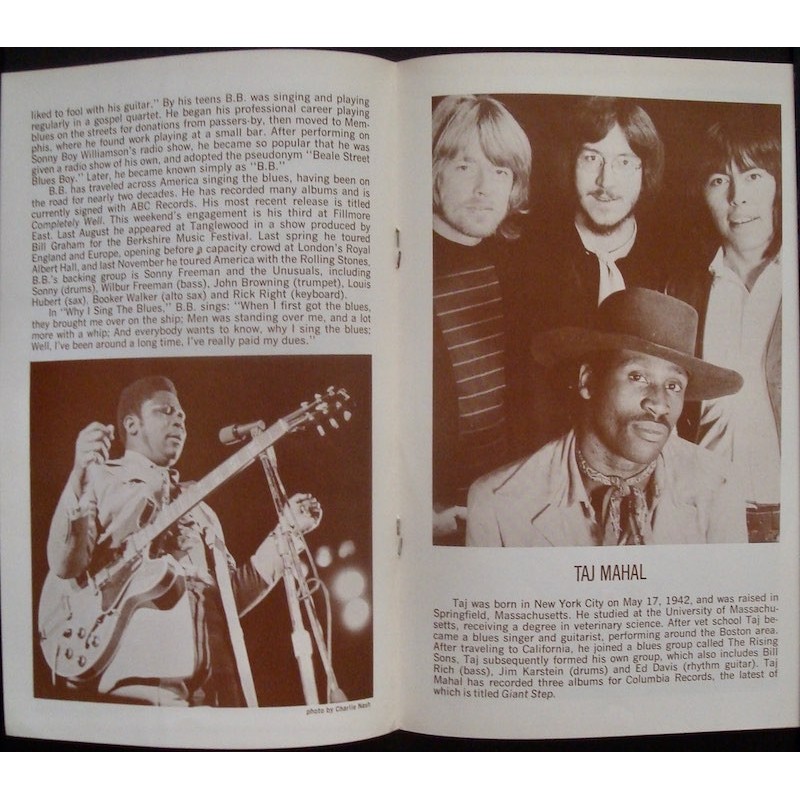 John Mayall 1970 Fillmore East concert program - illustraction Gallery