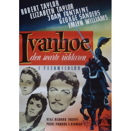Ivanhoe Swedish movie poster - illustraction Gallery