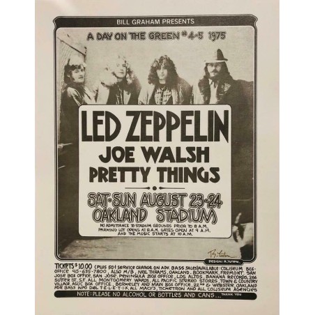 Led Zeppelin 1975 Oakland concert poster - illustraction Gallery