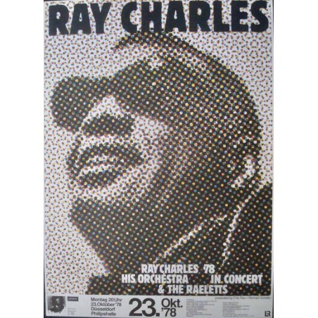 Ray Charles 1978 German concert poster by Gunther Kieser ...
