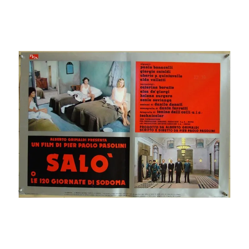 Salo Or The 120 Days Of Sodom Italian fotobusta movie poster set - illustraction Gallery