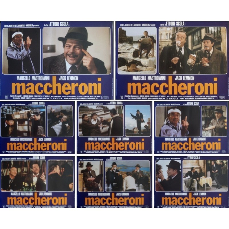 Maccheroni (Macaroni) Italian fotobusta movie poster set ...