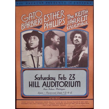 Gato Barbieri, Keith Jarrett and Esther Williams 1974 Ann Arbor concert ...