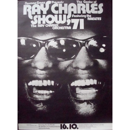 Ray Charles 1971 German concert poster by Gunther Kieser ...