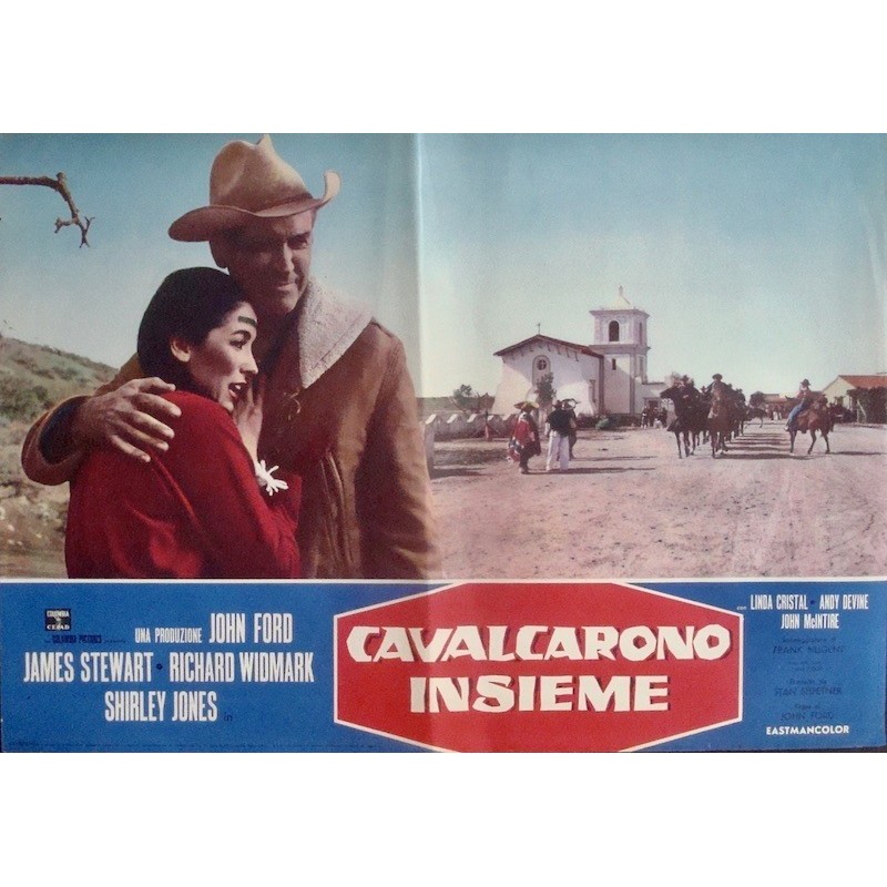Two Rode Together Italian fotobusta movie poster set - illustraction ...
