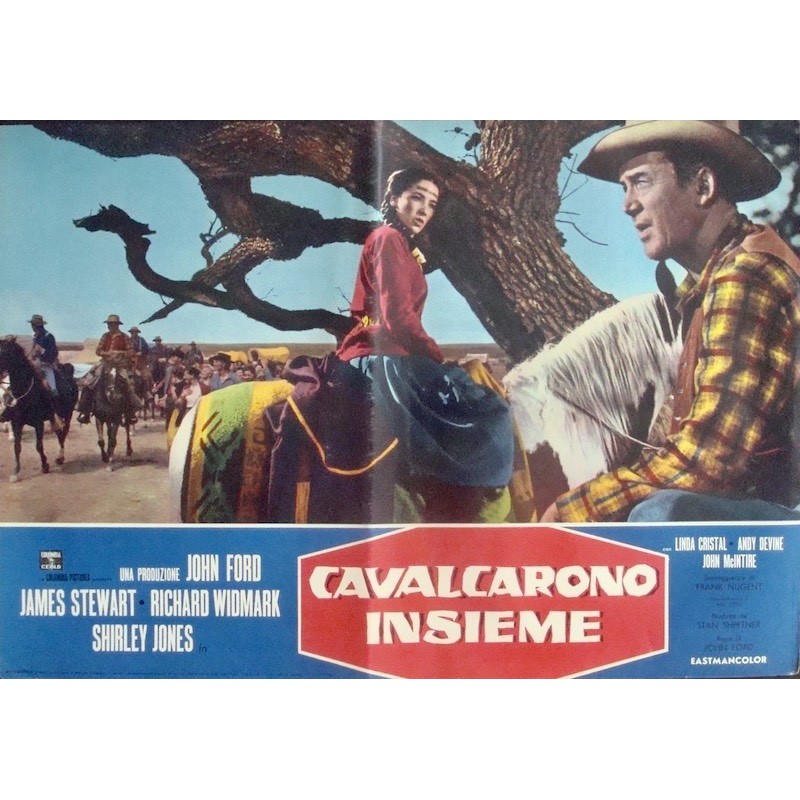 Two Rode Together Italian fotobusta movie poster set - illustraction ...