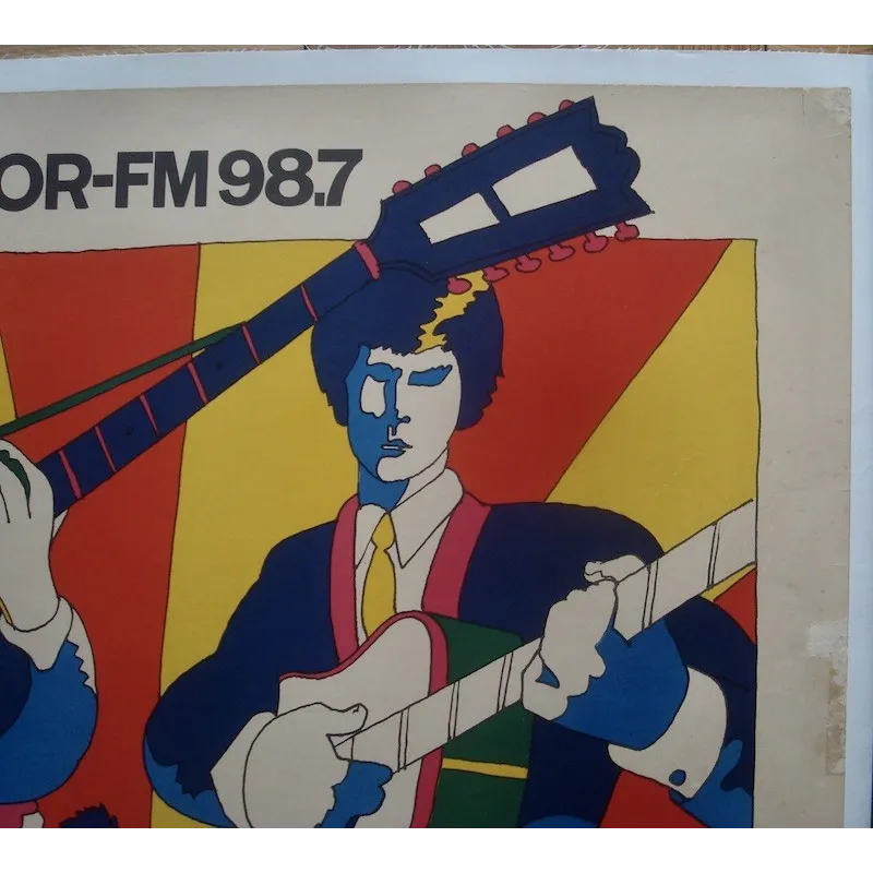WOR FM 98.7 The Sound Is vintage 1966 poster by Milton Glaser ...
