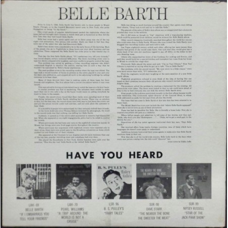 My Next Story Is A Little Risque LP by Belle Barth - illustraction Gallery