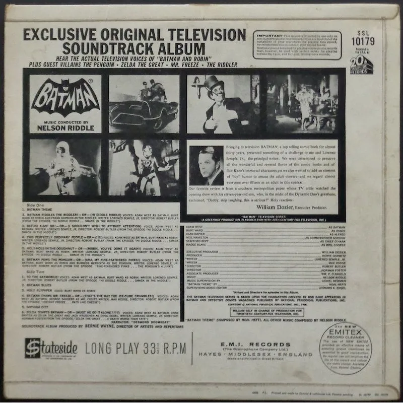 Batman Original TV Soundtrack Album - illustraction Gallery
