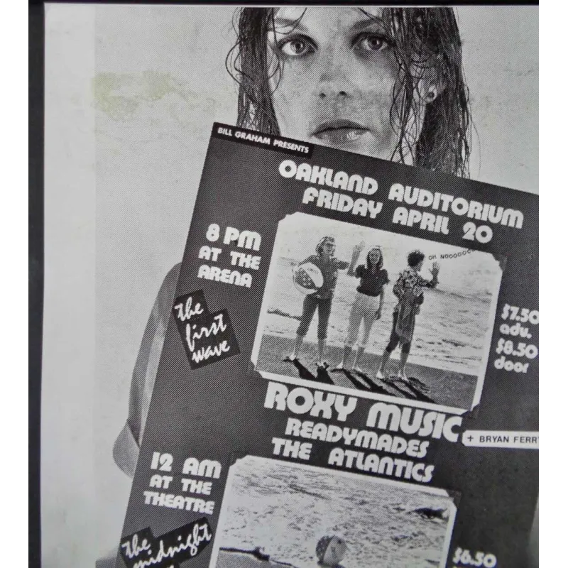 Roxy Music and The Jam 1979 Oakland concert poster - illustraction Gallery