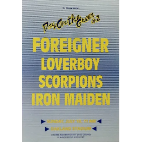Iron Maiden and Foreigner 1982 Oakland concert poster - illustraction ...