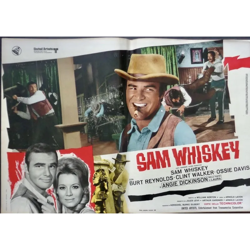 Sam Whiskey Italian fotobusta movie poster set - illustraction Gallery