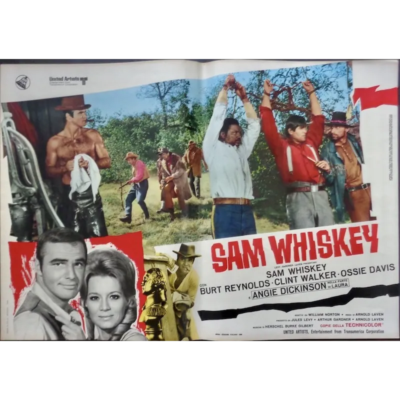 Sam Whiskey Italian fotobusta movie poster set - illustraction Gallery