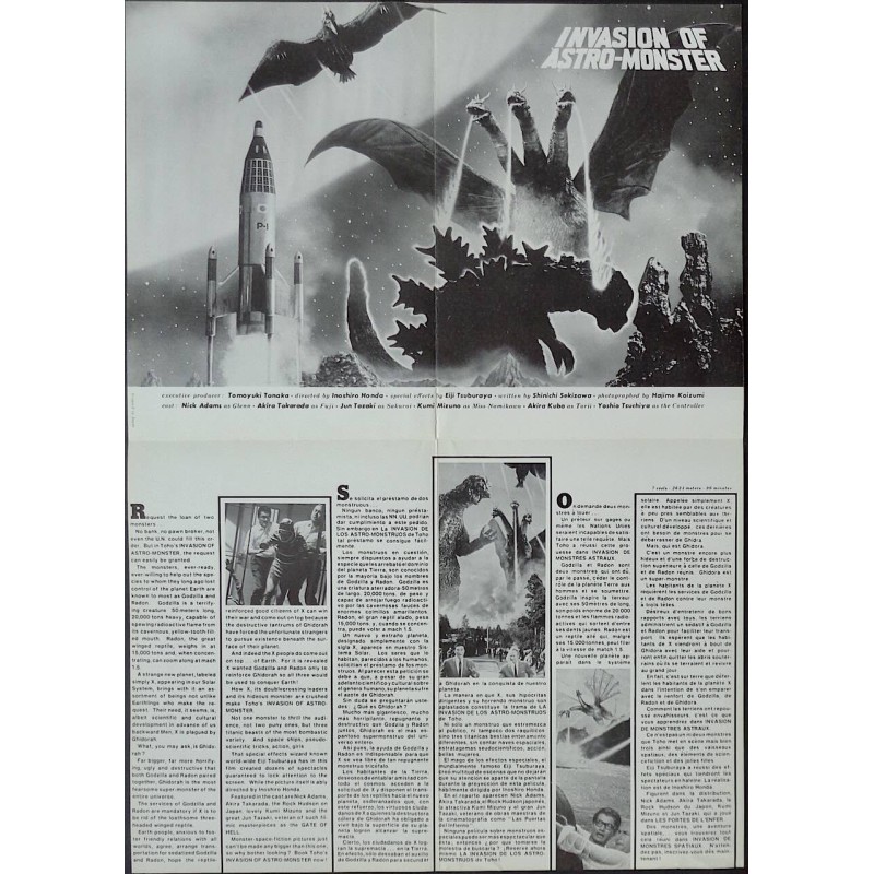 Monster Zero (Kaijû daisensô) Japanese movie poster - illustraction Gallery