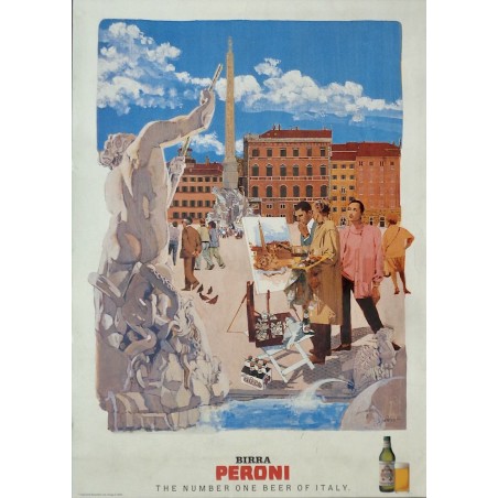 Peroni Beer original 1993 advertising poster - illustraction Gallery