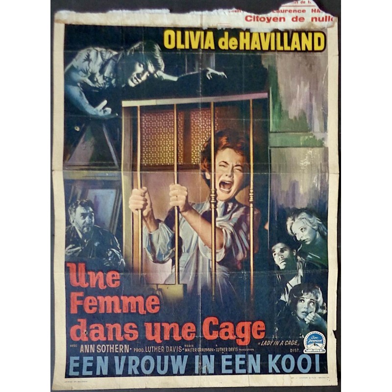 Lady In A Cage Belgian movie poster - illustraction Gallery